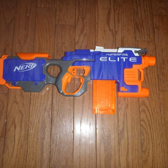 Nerf | Toys | Nerf Hyperfire Elite Blaster Fully Automatic Gun Hasbro ...